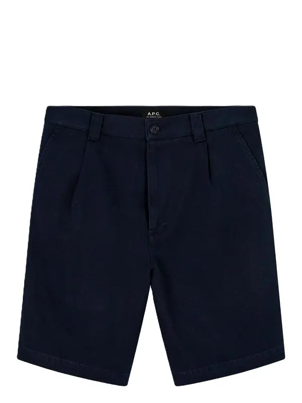 A.p.c. Pleated Bermuda Shorts - Blue