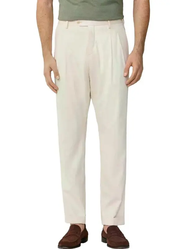 HACKETT LONDON Eton Double-pleat Trousers - Neutrals