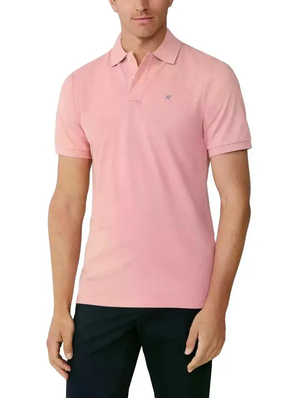 HACKETT  Logo-embroidered Slim-fit Polo Shirt - Pink