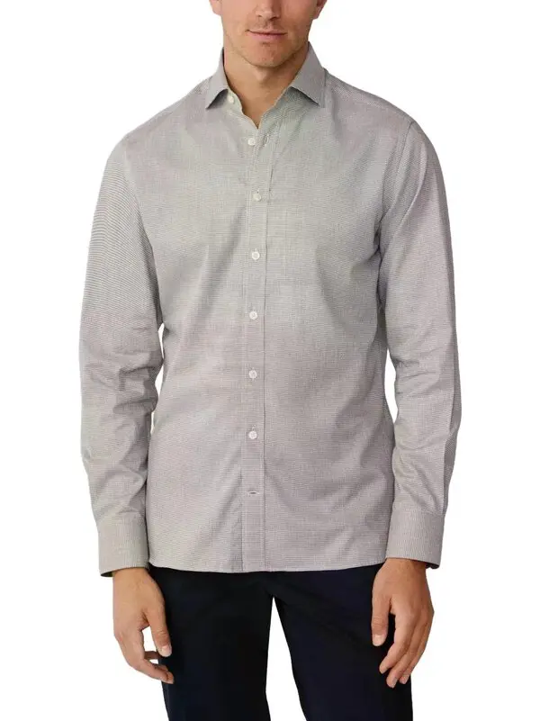 HACKETT LONDON Puppytooth-pattern Shirt - Green