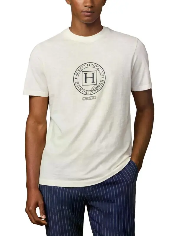HACKETT  Heritage H Logo-print T-shirt - White