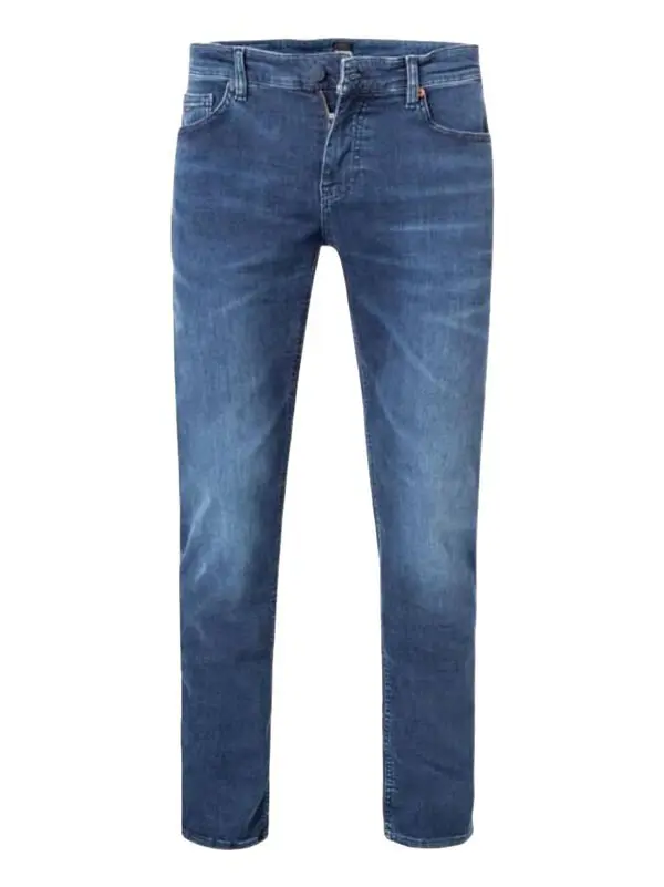 Hugo Boss Mid-wash Slim-fit Jeans - Blue