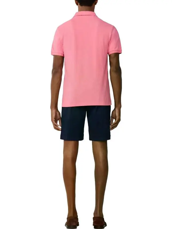 HACKETT LONDON Beach-trim Short-sleeve Polo Shirt - Pink