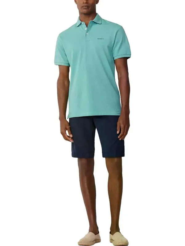 HACKETT LONDON Embroidered Pique Polo Shirt - Green
