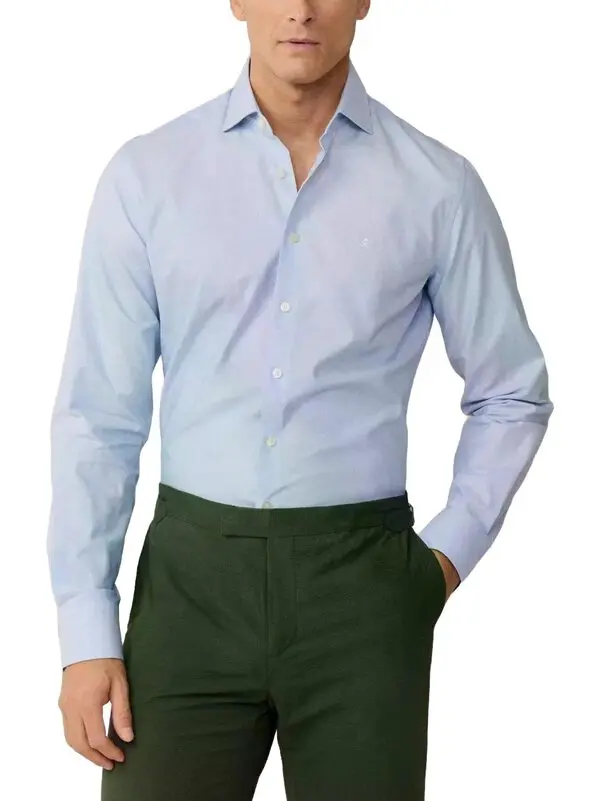 HACKETT  Tailored-fit Textured Shirt - Blue