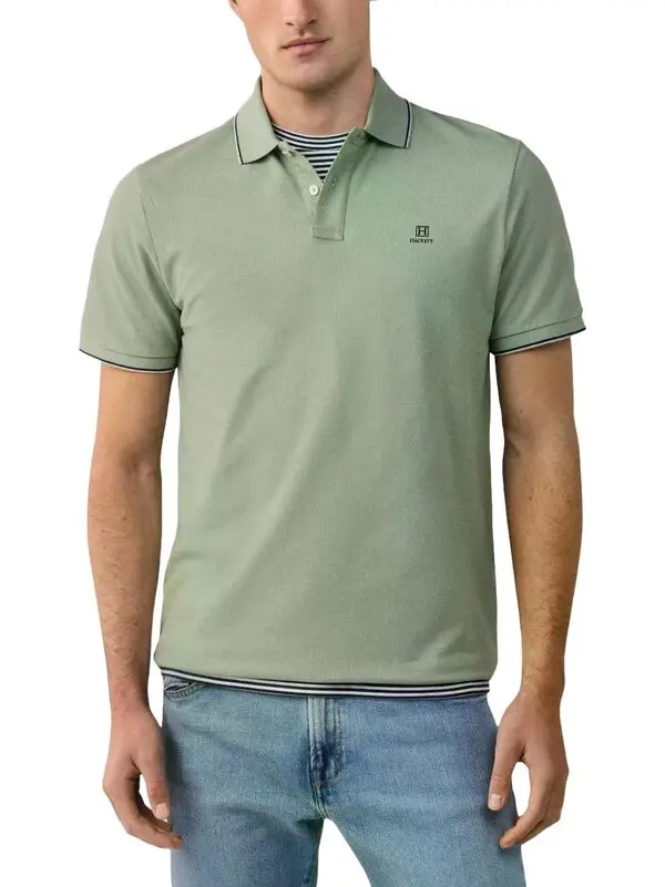 HACKETT LONDON Heritage H Tipped Polo Shirt - Green