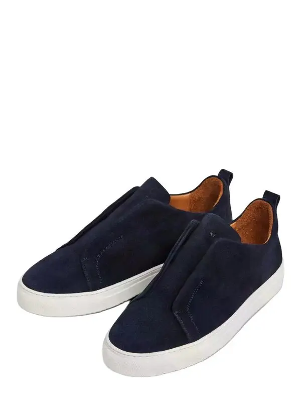 HACKETT  Vision Suede Slip-on Sneakers - Blue