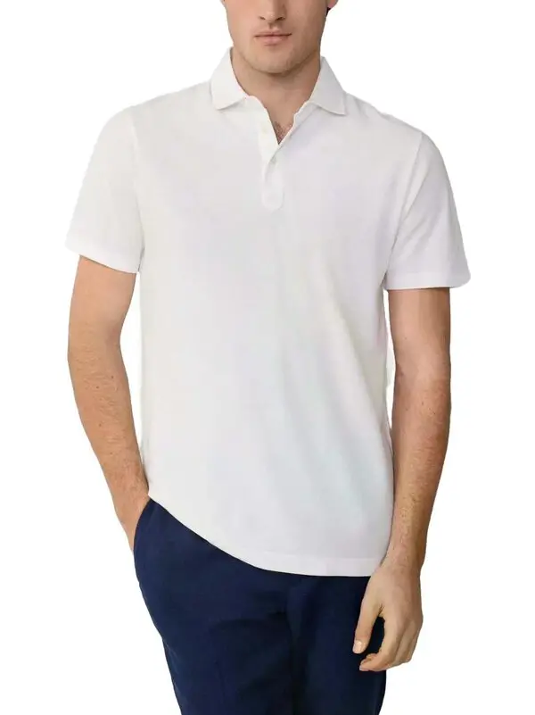 HACKETT LONDON Garment-dyed Pique-knit Polo Shirt - White
