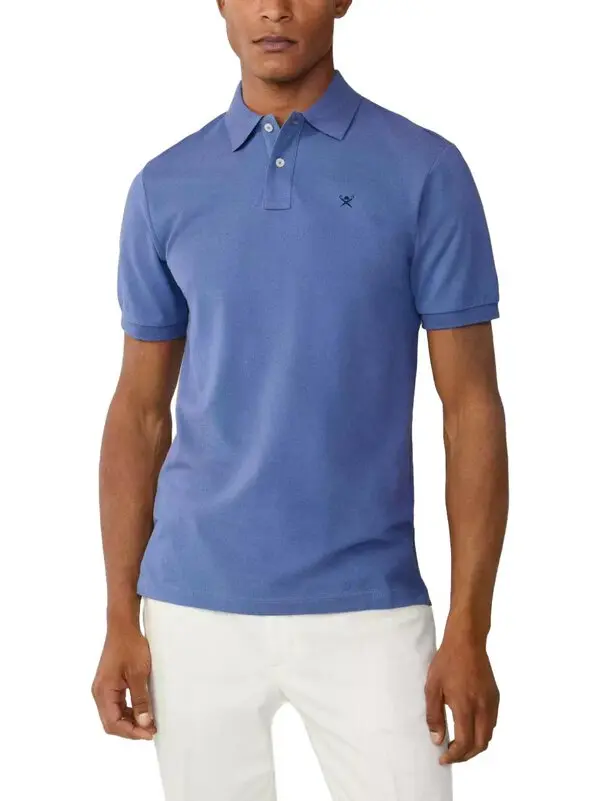 HACKETT LONDON Logo-embroidered Slim-fit Polo Shirt - Blue