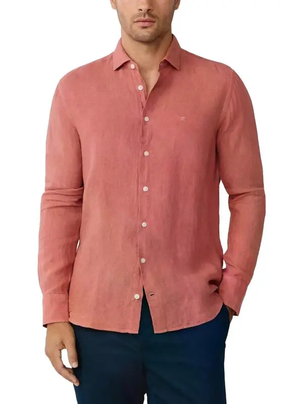 HACKETT LONDON Kent Cutaway-collar Shirt - Red