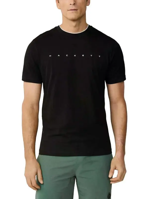 HACKETT  Logo-print T-shirt - Black