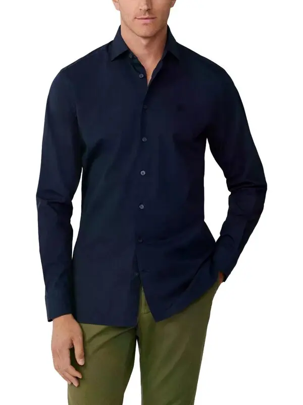 HACKETT  Kent-collar Shirt - Blue