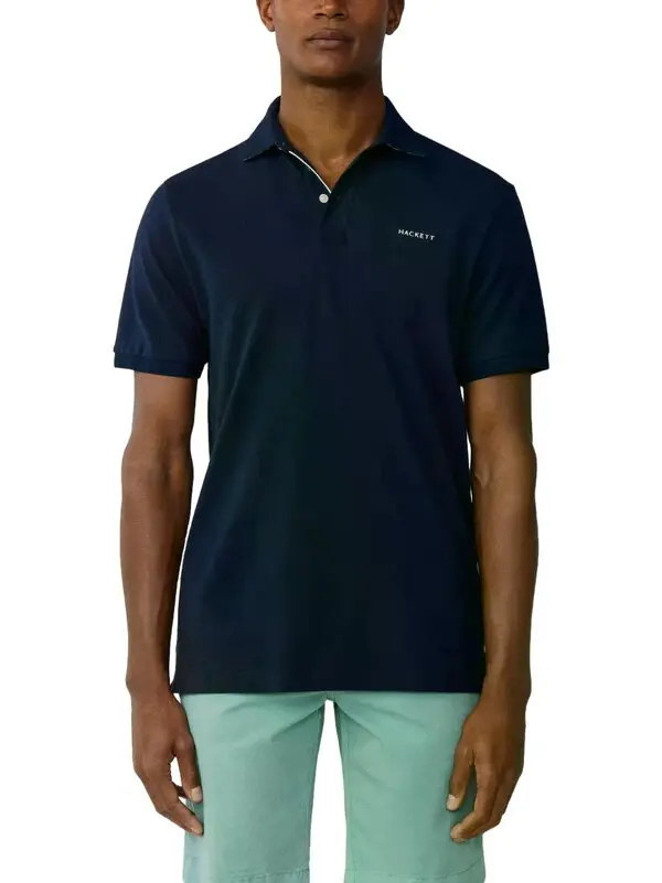 HACKETT LONDON Logo-embroidered Swim-trim Polo Shirt - Blue