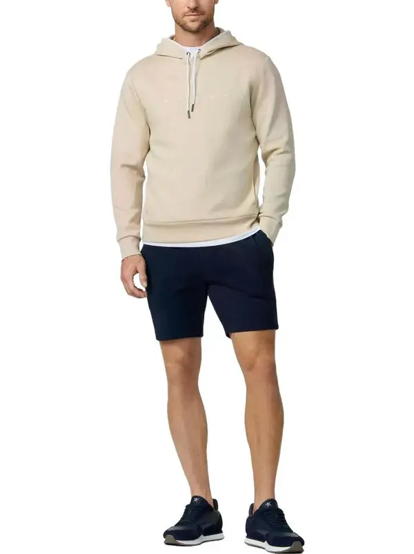 HACKETT  Logo Print Drawstring Hoodie - Neutrals