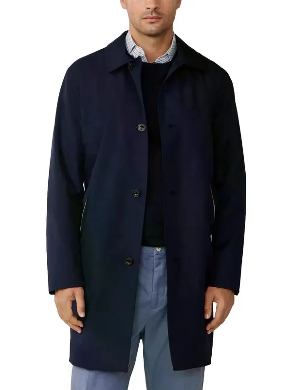 HACKETT LONDON Belgravia Mac Coat - Blue