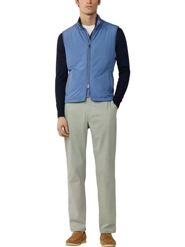 HACKETT LONDON Windsor Zip-up Gilet - Blue