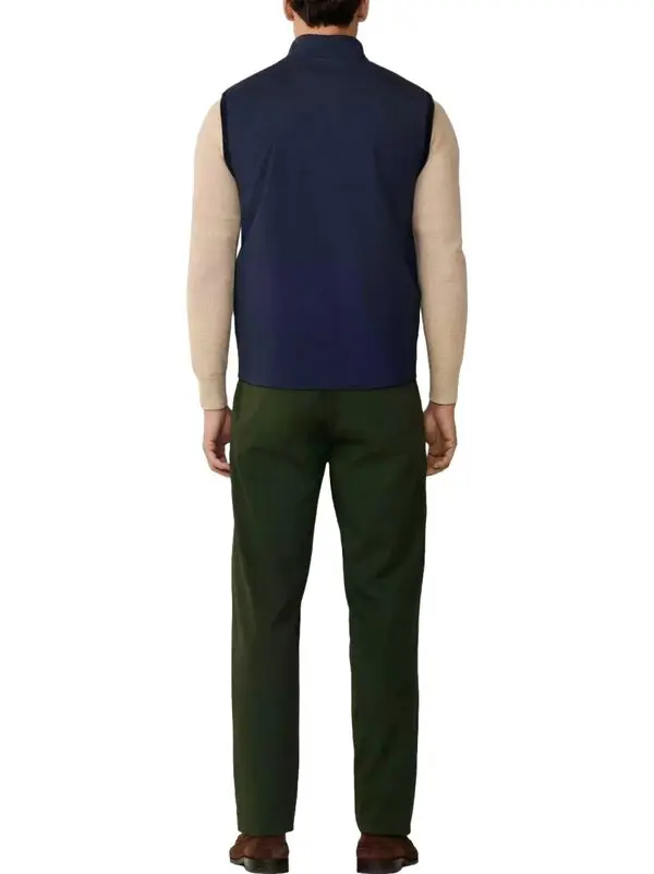 HACKETT LONDON Reversible Knitted Waistcoat - Blue