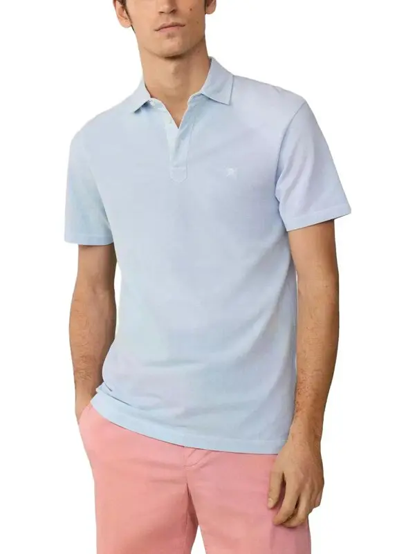 HACKETT LONDON Garment-dyed Pique-knit Polo Shirt - Blue
