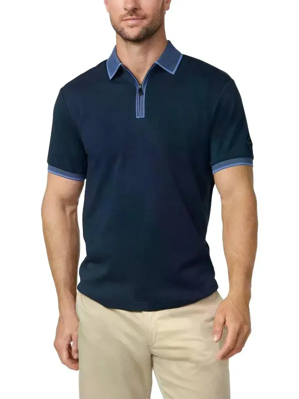 HACKETT LONDON Zip-fastening Polo Shirt - Blue