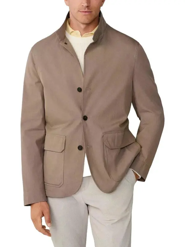 HACKETT LONDON Long-sleeve Buttoned Blazer - Neutrals