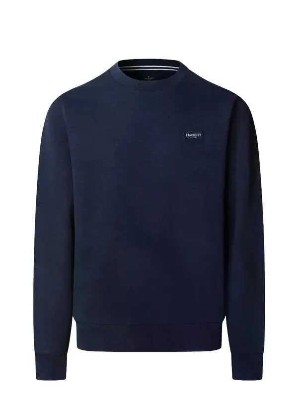 HACKETT LONDON Crewneck Sweatshirt With Logo Patch - Blue