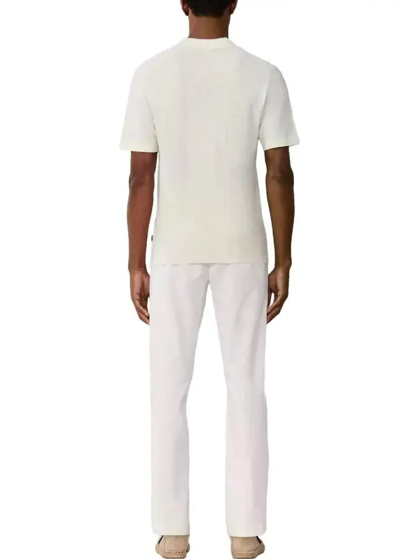 HACKETT LONDON Short-sleeve Knitted Cotton Polo Shirt - Neutrals