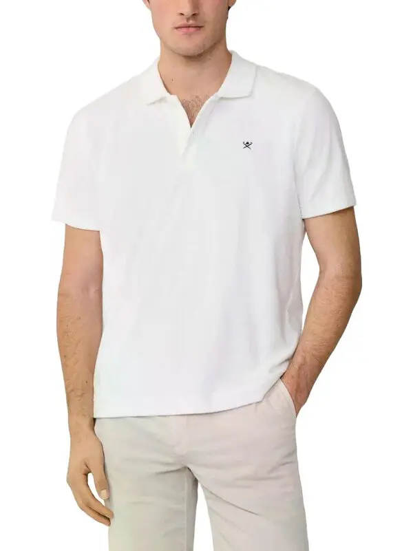 HACKETT LONDON Towelling Short-sleeve Polo Shirt - Neutrals
