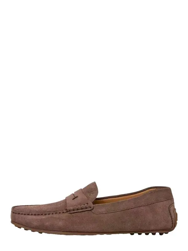HACKETT LONDON Suede Driver Loafers - Brown