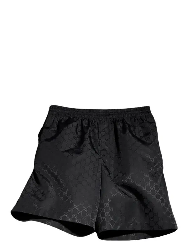 Gucci Gg Cotton Faille Shorts - Black