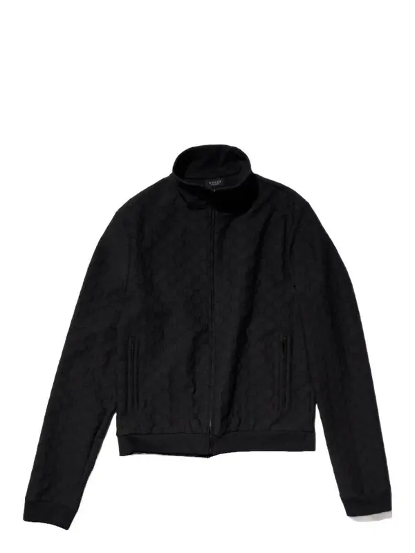 Gucci Gg Jersey Jacquard Zip Jacket - Black