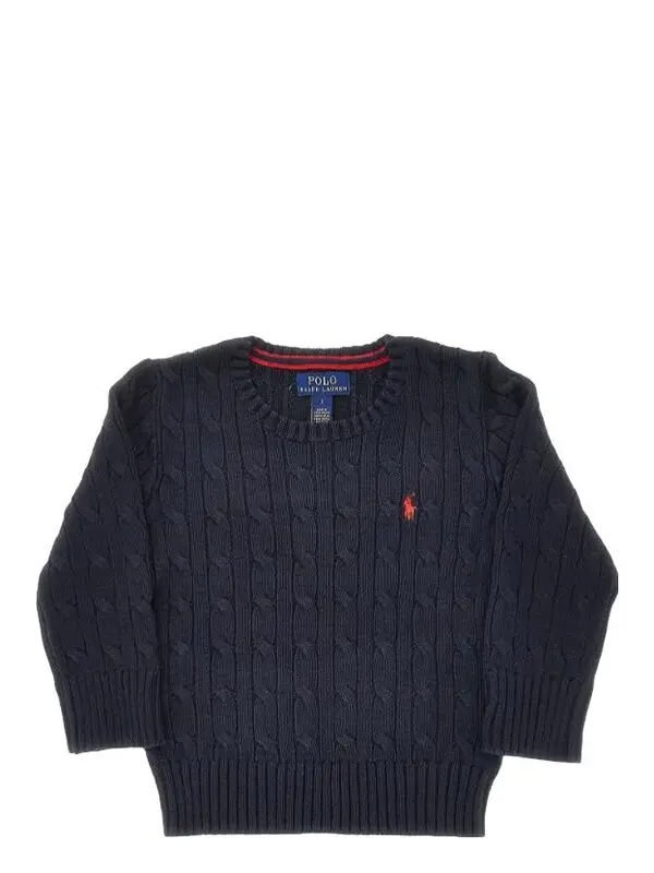Ralph Lauren Cable Knit Pullover Sweater - Black