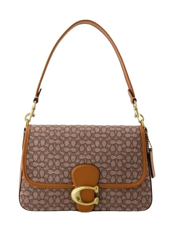 COACH Tabby Monogram-jacquard Canvas Shoulder Bag - Brown