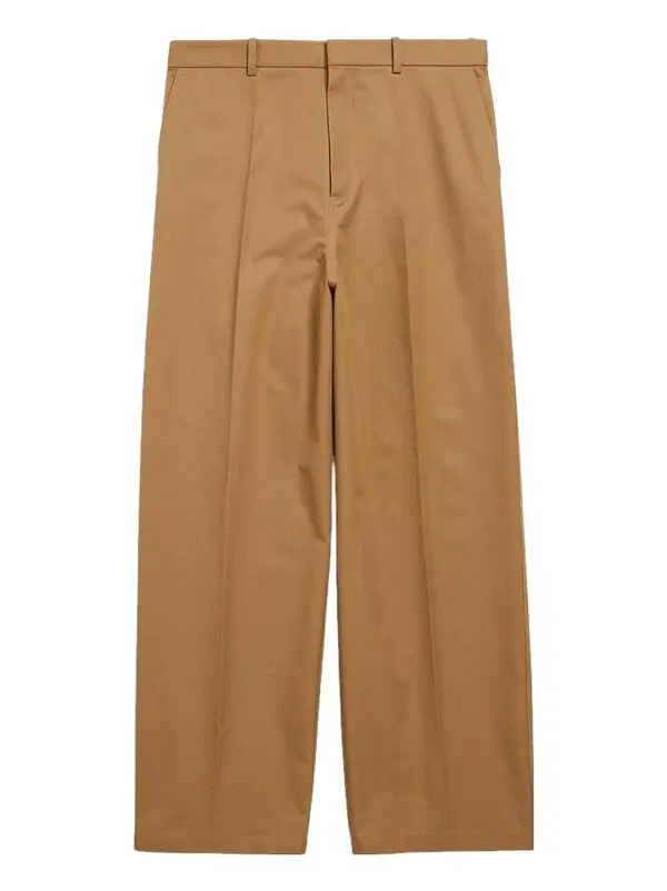 Balenciaga Wide Leg Chino Trousers - Camel