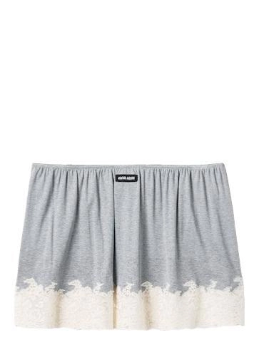 Miu Miu Lace Trim Mini Skirt - Gray