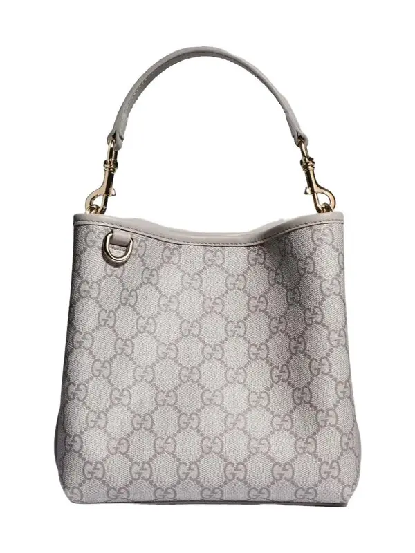 Gucci Gg Emblem Small Bucket Bag - Grey