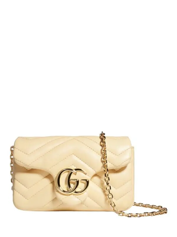Gucci Gg Marmont Mini Shoulder Bag - Light Yellow