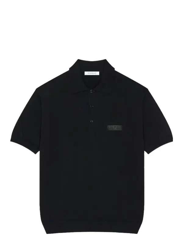 Givenchy Logo Patch Short-sleeved Polo Shirt - Black