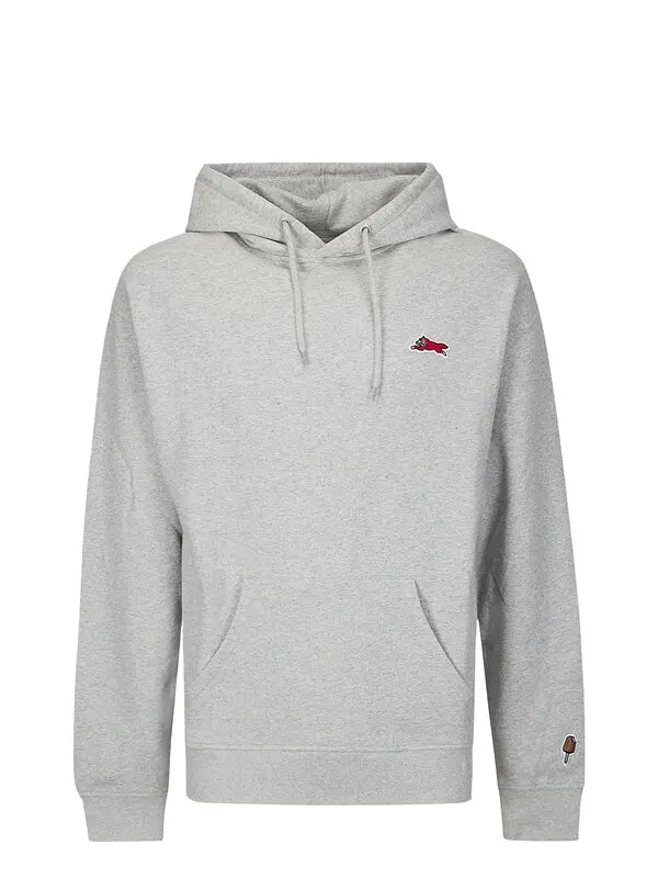 ICECREAM Long-sleeved Hooded Sweatshirt - Gray