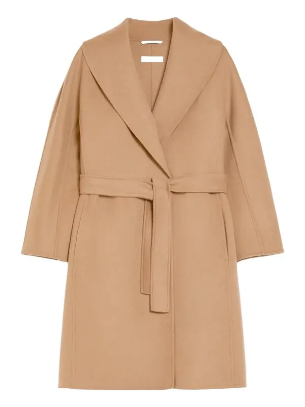 Max Mara Belted Wrap Coat - Camel