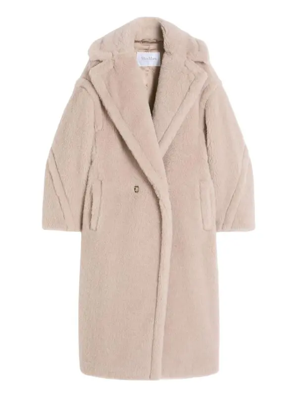 Max Mara Double-breasted Faux Fur Coat - Sand