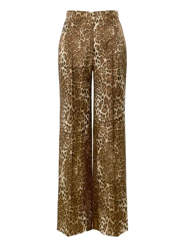 Max Mara Mstromana Pattern-printed Trousers - Brown