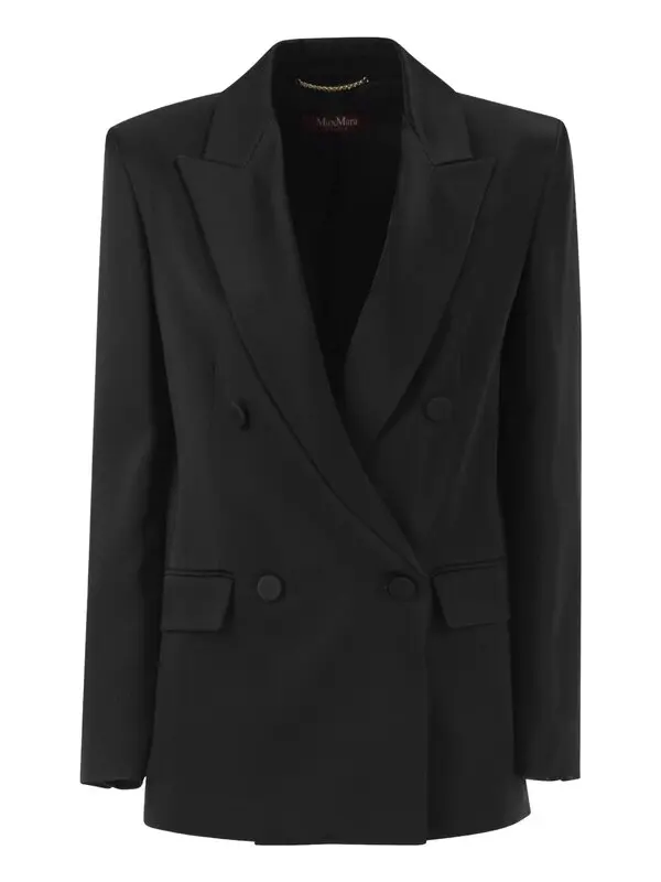 Max Mara Double-breasted Suit Jacket - Black