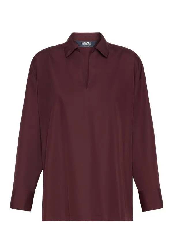Max Mara Smmcristel Long-sleeved Blouse - Deep Red