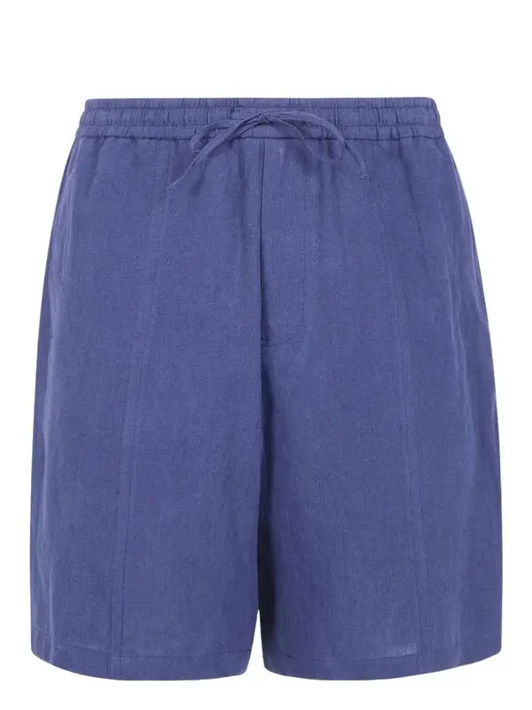 Emporio Armani Drawstring Elastic Waistband Trousers - Blue