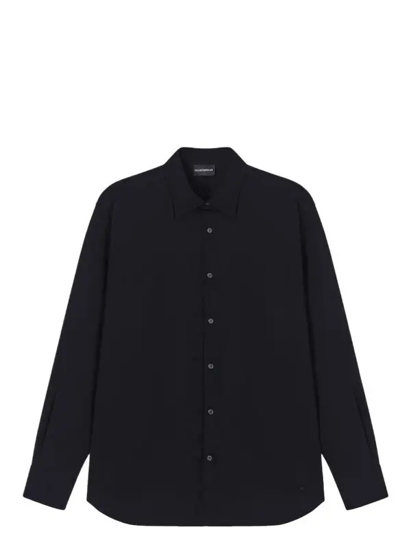 Emporio Armani Buttoned Long-sleeve Shirt - Black