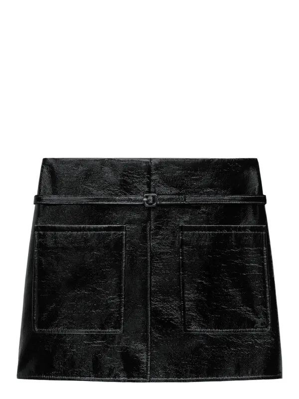 COURREGES Flap-pocket Mini Skirt - Black