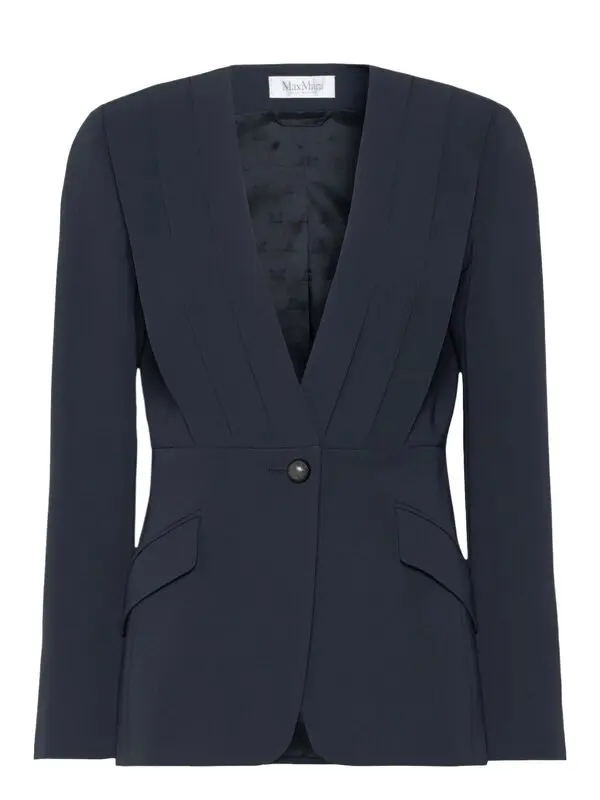 Max Mara Long Sleeve Tailored Jacket - Midnight Blue