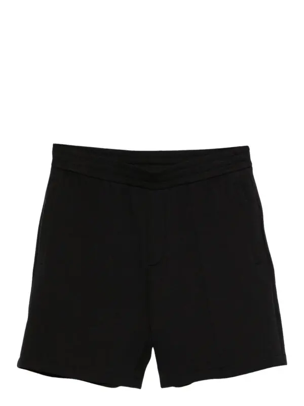 Emporio Armani Logo Embroidered Track Shorts - Black