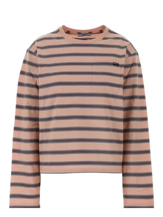 Prada Striped Long-sleeved T-shirt - Nude