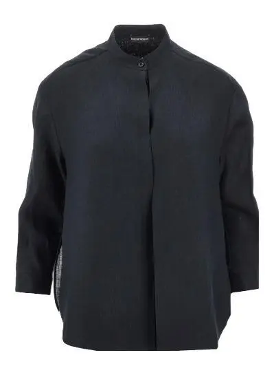 Emporio Armani Logo Detail Shirt - Navy